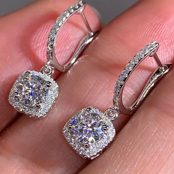 Jewelry | Big Simulated Diamonds Earrings | Poshmark